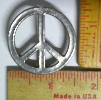 peace sign pin vintage collectible old "Hippy" activist -NO WAR ...