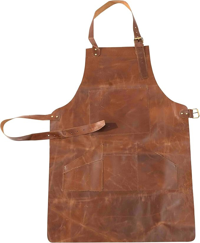 Heavy Duty Leather Tool Aprons for Men & Women Chef BBQ Cooking ...