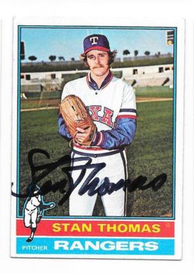STAN THOMAS 1976 TOPPS AUTOGRAPHED SIGNED # 148 RANGERS | eBay