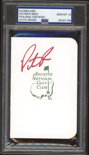 Patrick Reed Signed Augusta Masters Scorecard PSA GEM MT 10 AUTO 2018 CHAMPION | eBay