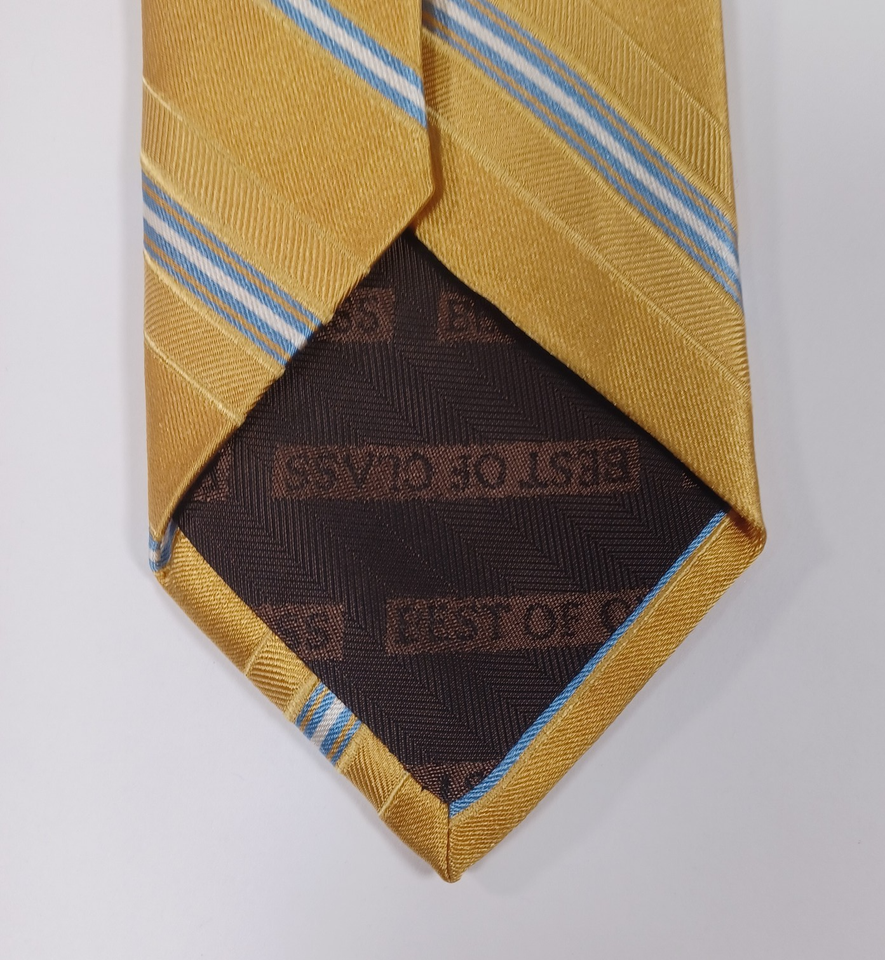 ROBERT TALBOTT BEST IN CLASS TIE GOLD STRIPED NECKTIE | eBay