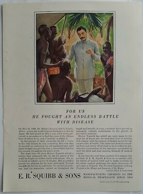 1929 ER Squibb & Sons doctor African Americans endless battle disease ...