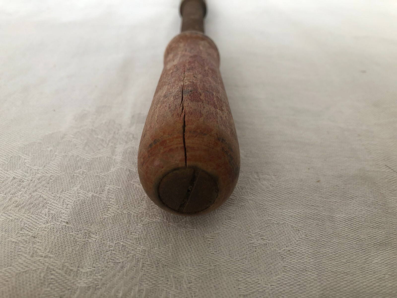 Antique Vintage Germany Dunlap Ratcheting Flat Screwdriver Red Wood ...