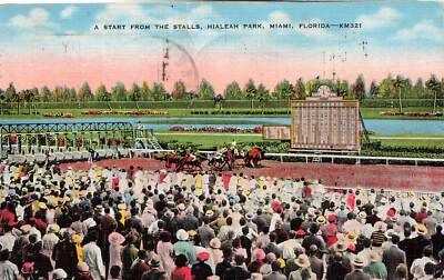 Miami FL, The Start From The Stalls Hialeah Park, Linen Florida 1944 ...