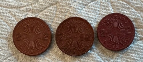 Tax Token Denver Coins Colorado Sale Mills Retail Red Fiber Collectible ...
