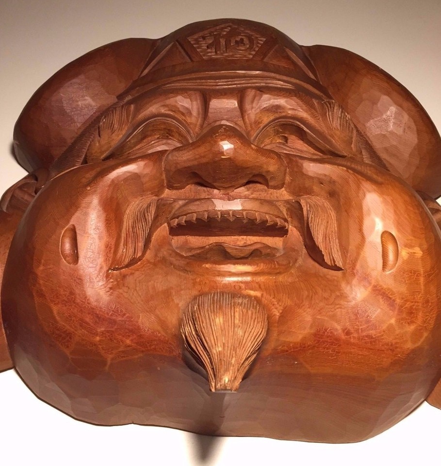 LARGE! Quality, Antique, ca1950, Japanese Wooden Mask - DAIKOKU - Lucky ...