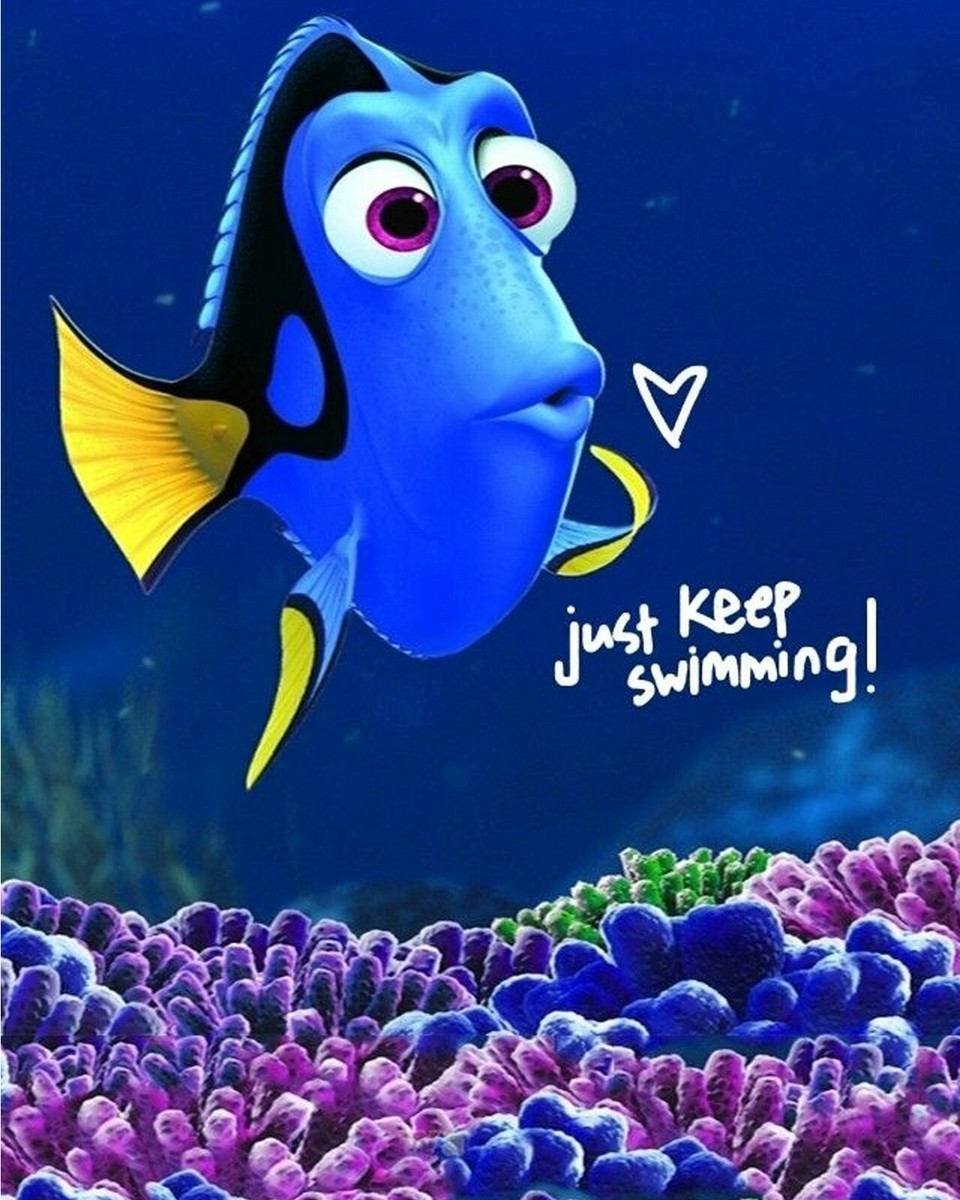 Just Keep Swimming Drawing Dory: Just Keep Swimming Vinyl Decal
