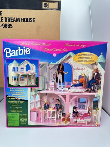 Vtg Barbie Deluxe Dream House Playset 1998 Furnished Factory Sealed W ...