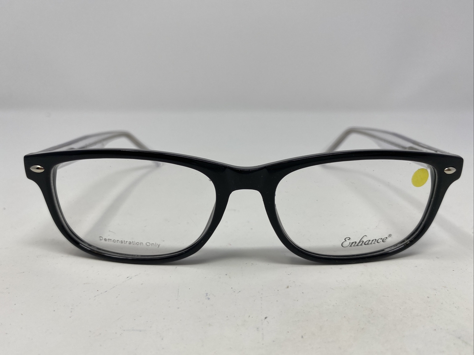 Enhance 4305 BLACK/CRYSTAL 54-17-145 Plastic Full Rim Eyeglasses Frame ...