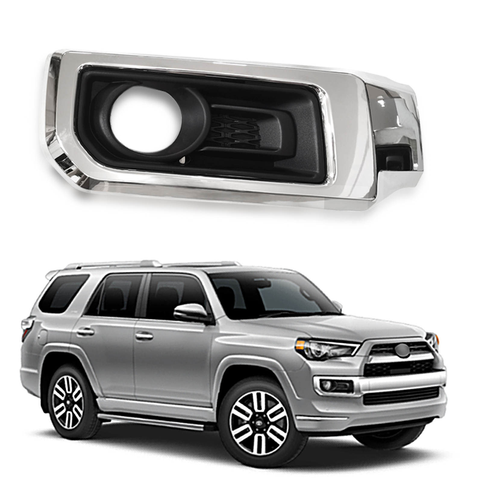 For 2014-2024 Toyota 4Runner Limited Fog Light Cover Chrome Trim Right ...