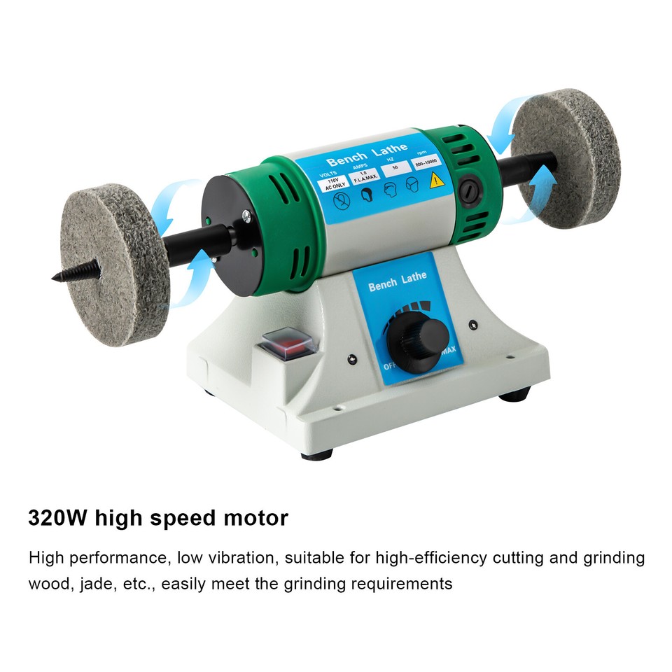 Mini Bench Lathe Polishing Machine Buffing Motor Jewelry Polisher ...