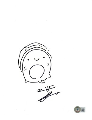 ZHC Zach Hsieh Signed Hand Drawn Sketch Drawing 8.5x11 Original Art ...
