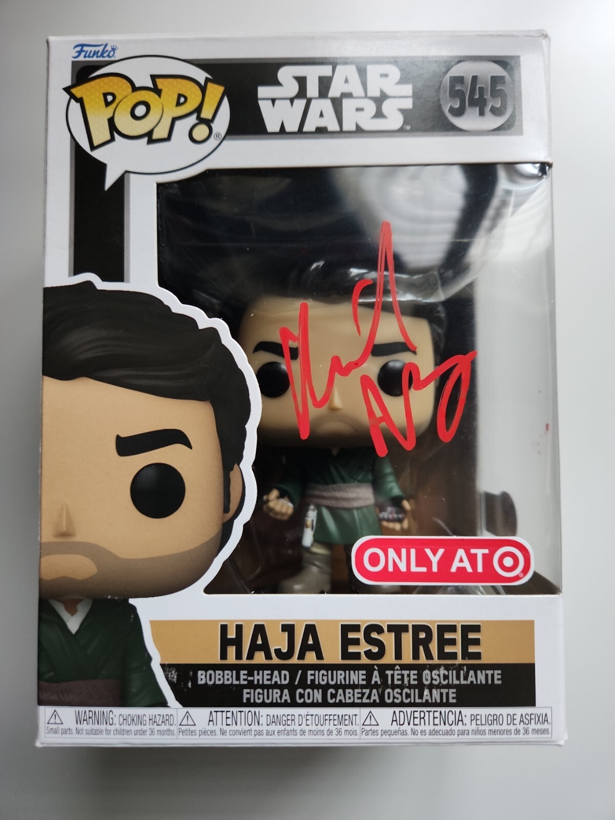 Kumail Nanjiani SIGNED FUNKO POP Star Wars Haja Estree Obi Wan 545 ...