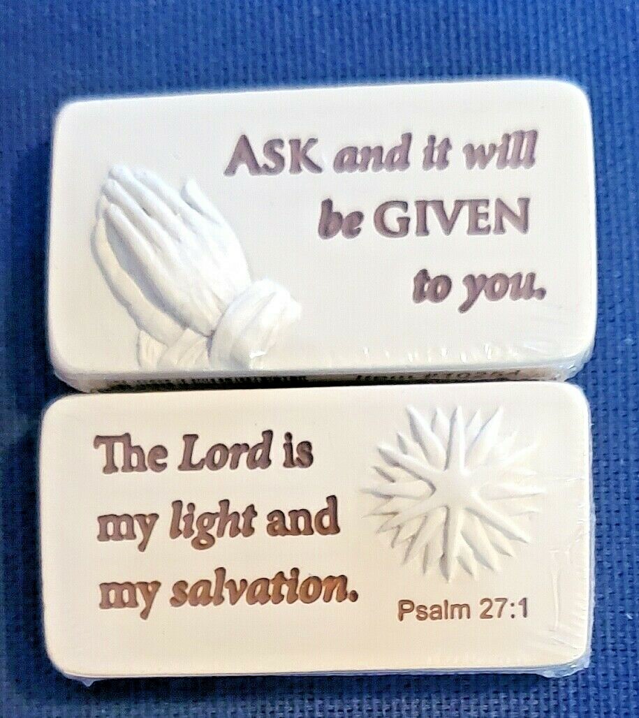New Pair of 1" AngelStar Inspirational Scripture Tiles | eBay