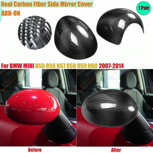 For Mini Cooper R55 R56 R57 R58 R59 R60 Real Carbon Fiber Car Side ...