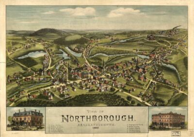 16" x 24" 1887 map of Northborough, Massachusetts View | eBay