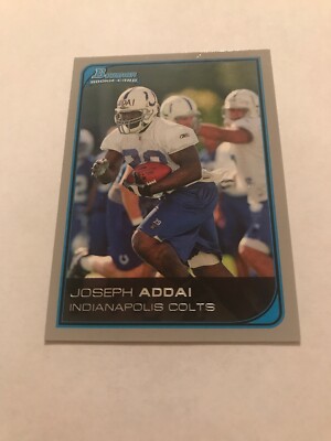 2006 Bowman Joseph Addai Indianapolis Colts Rookie Free Shipping | eBay
