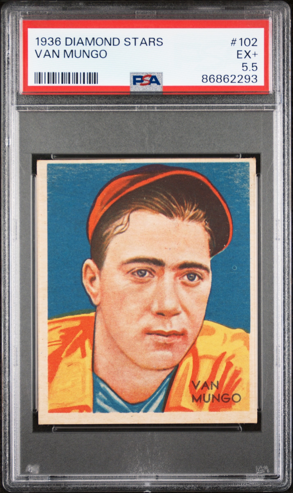 1934-36 National Chicle Diamond Stars - R327 Van Mungo #102 (RC) for ...