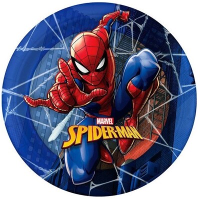 SPIDERMAN Edible Kids Birthday Cake Icing Sheet Topper Decoration Round ...