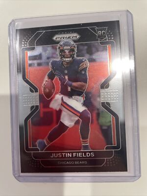 2021 Panini Chronicles Prizm Black Justin Fields Chicago Bears Card ...