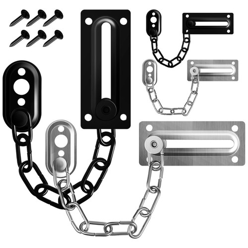 4 Pcs Heavy Duty Door Chain Locks Stainless Steel Door Latch Security ...
