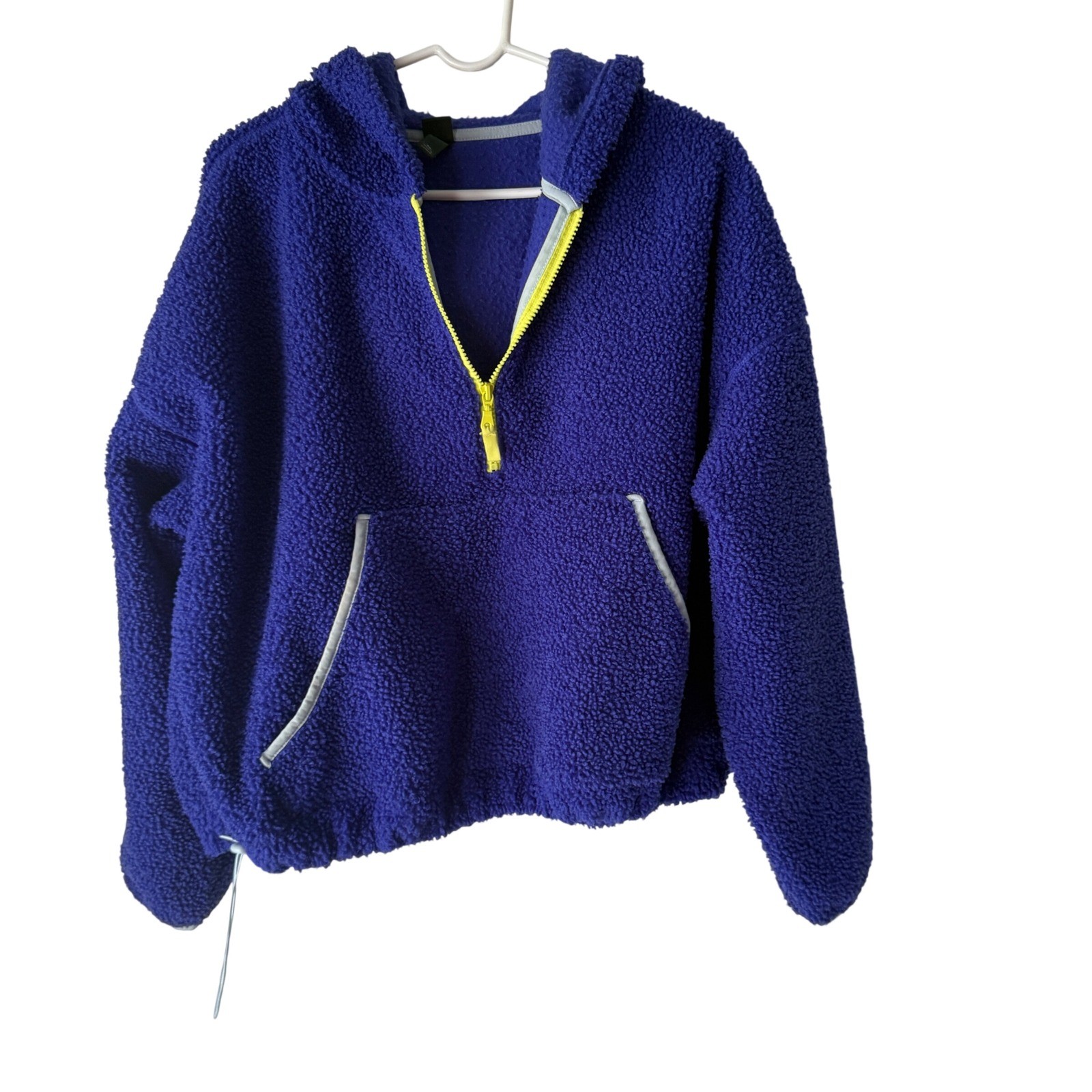 Wild Fable Womens Purple Fleece Sherpa Quarter Zip Hoodie Top XXL Plus ...