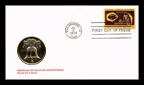 US COVER HAT MAKER COLONIAL AMERICAN CRAFTSMEN FDC MEDALLION CACHET | eBay