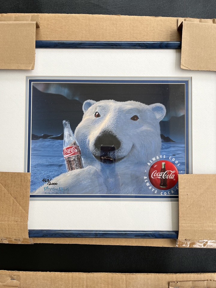 NIB VTG 4 Coca Cola Printer's Proof Limited Ed POLAR BEARS Animation ...