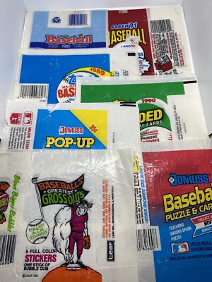 (20) 1988-1991 Fleer, Topps, Leaf, O-Pee-Chee, Donruss Wax Wrappers (NO ...