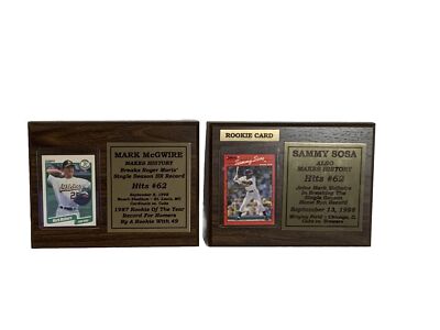 Mark McGwire & Sammy Sosa Old School Stat Plaques 62 Home Run Chase | eBay