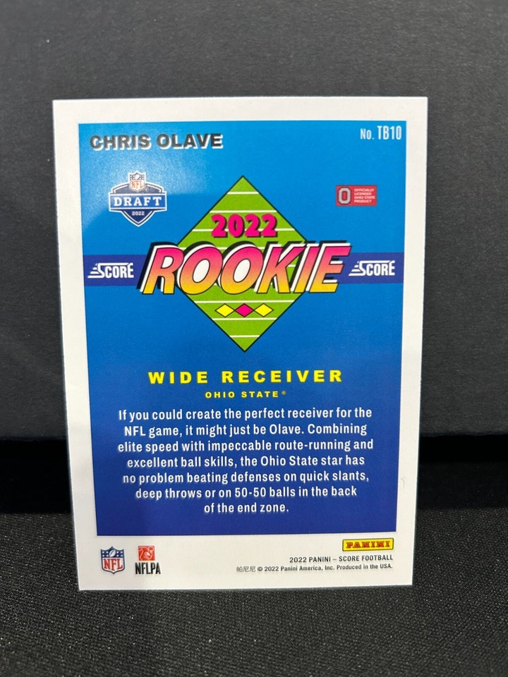 Chris Olave 2022 Score Football - 1992 Throwback Rookie #TB10 - Ohio ...