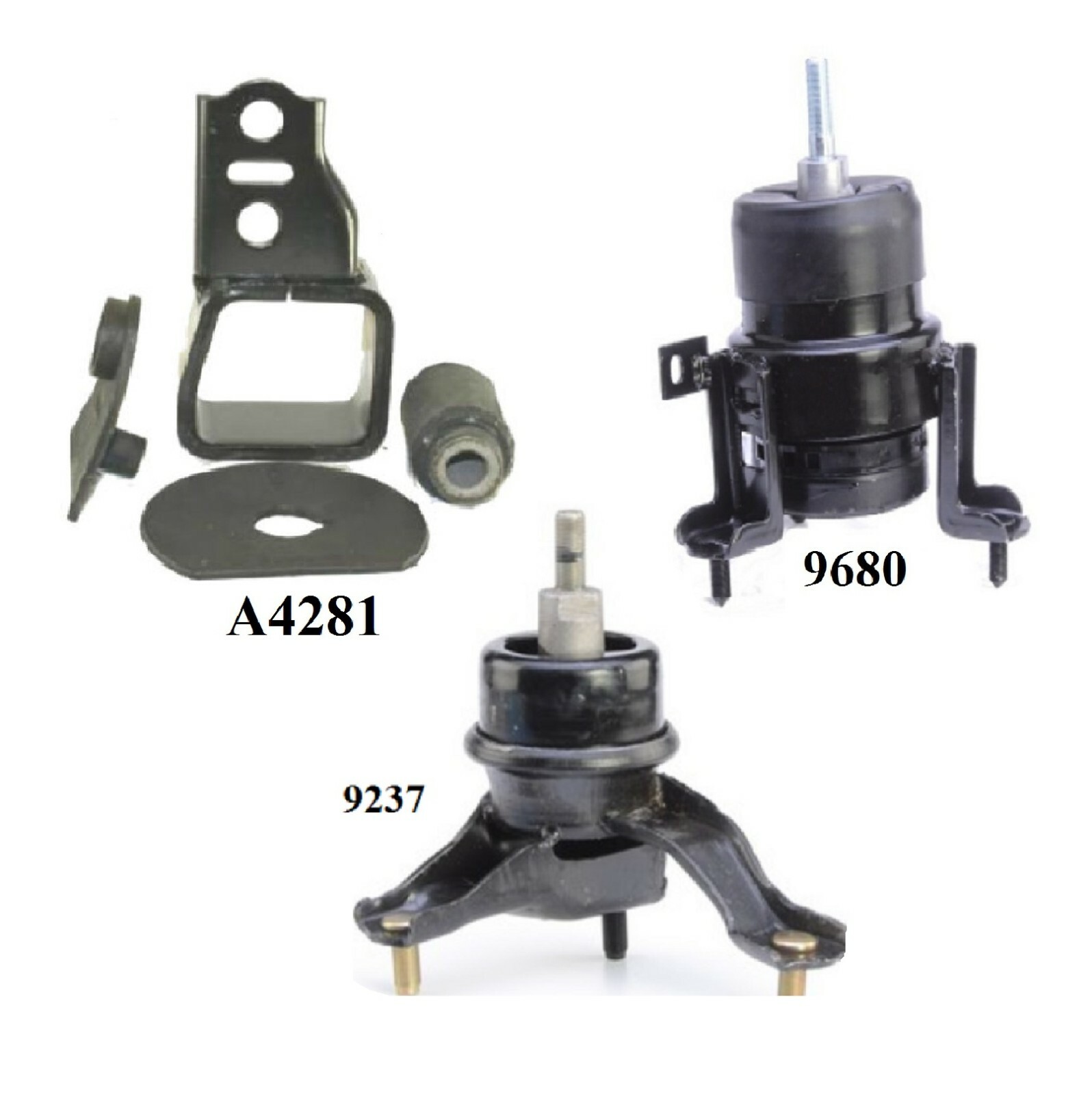 3 PCS FRONT MOTOR MOUNT FIT 2001-2003 Toyota Highlander 3.0L 2WD Base ...