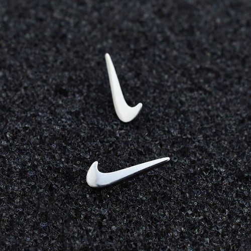 Nike Swoosh Earrings Tick Air Classic Logo Sneakers Fashion Silver ...