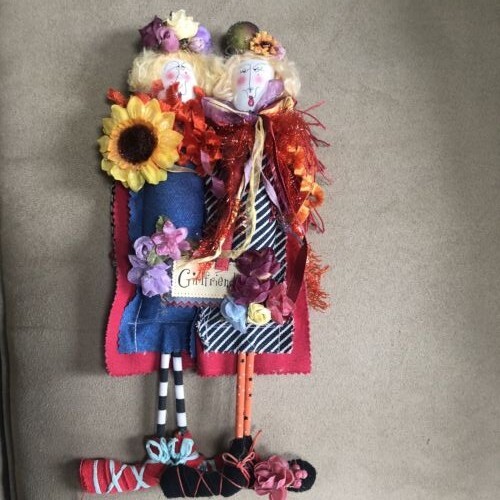 Silvestri Ruby Lips Studio "Girlfriends" Cloth Dolls Wall Hanging | eBay