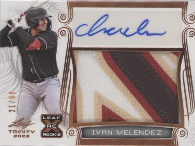 2023 Leaf Trinity - Patch Autographs Ivan Melendez #PA-IM1 Bronze ...