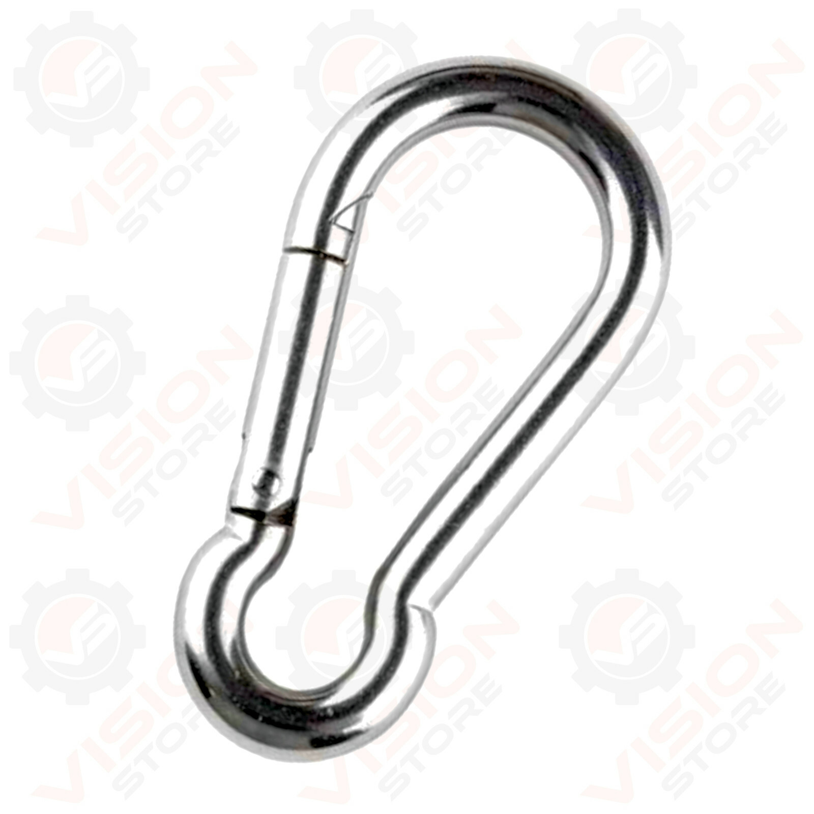 Carabiner Clip Snap Hook Spring Loaded Galvanised Carbine Carabina ...