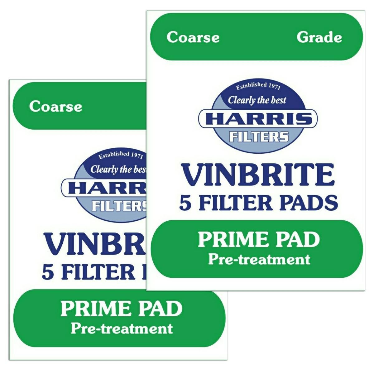 2x Harris Prime Pre-Filter Pads 5-pack Use with Harris Vinbrite MK3 ...