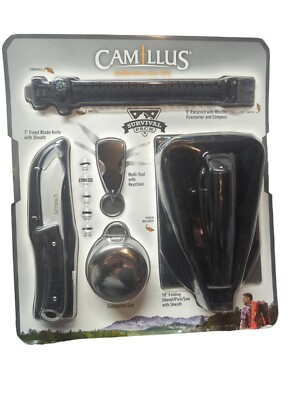 CAMILLUS Survival Pack 5 PC 18" Folding Shovel/Saw/ Pick Knife Multi ...