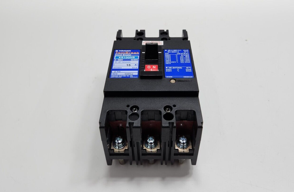 TERASAKI XS100NB TEMBREAK 3-POLE CIRCUIT BREAKER 15A | eBay UK