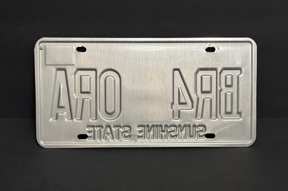 FLORIDA PERMANENT LICENSE PLATE BR4 🍊 0RA — SUNSHINE STATE | eBay
