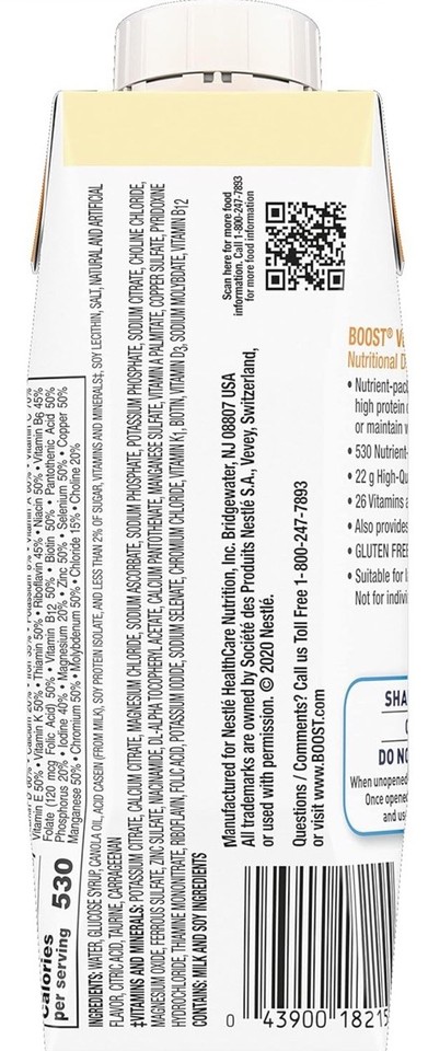 Nestlé Boost Very High Calorie VHC Chocolate 8 oz -Case of 24 | eBay