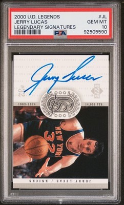 1999-00 Upper Deck Legends Jerry Lucas Legendary Signatures Auto PSA 10 ...