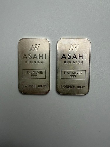 2No - 1 oz Silver Bar - Asahi Refining .999 Fine | eBay UK
