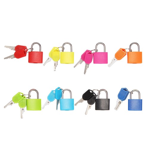 8 Pack Locks Small Padlock with Key Luggage Gym Locker Lock Padlock ...