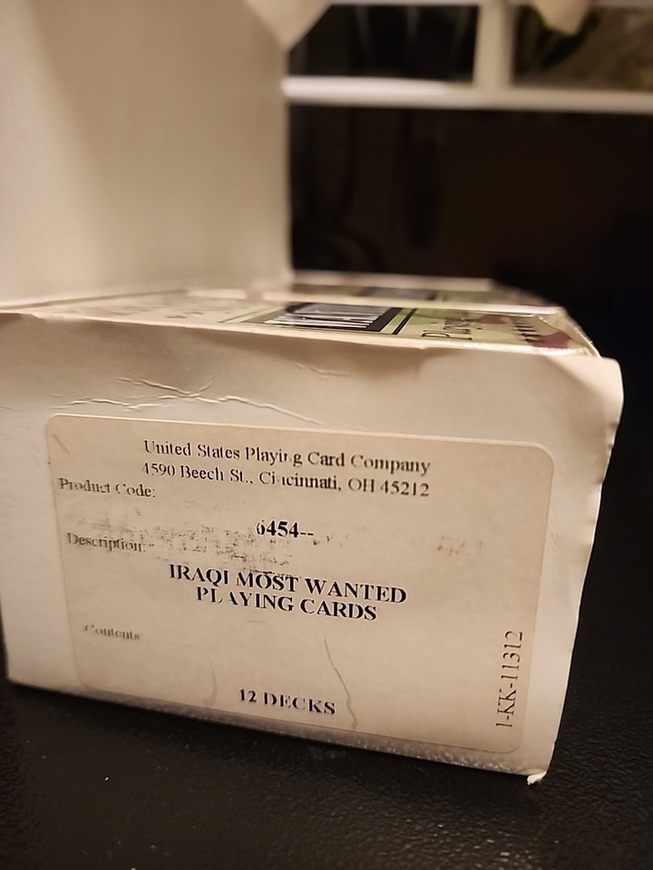 IRAQI Most Wanted Playing Cards Gulf War Iraq 12 Sealed DECKS RETAIL ...