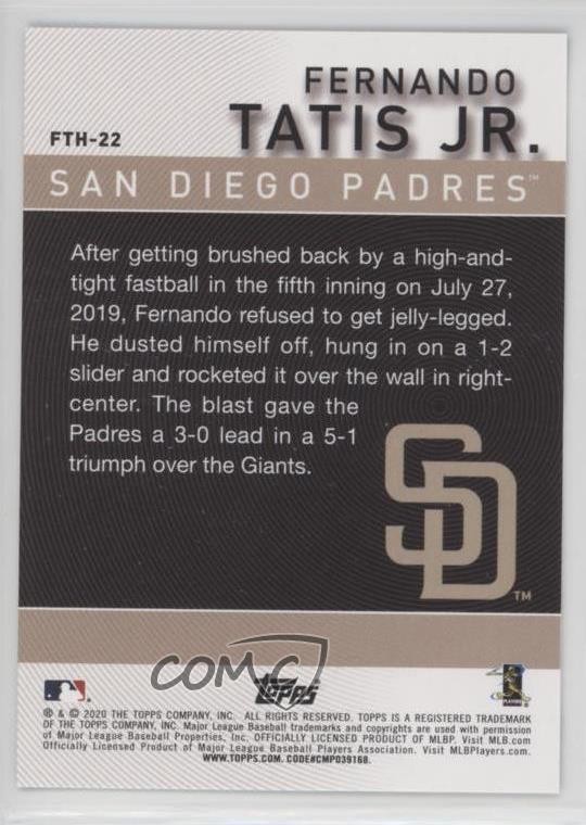 2020 Topps Highlights Target Blue Fernando Tatis Jr (Fearless Friar) # ...