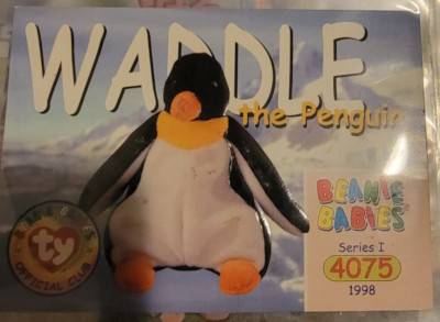 Waddle The Penguin Series I 1 TY Beanie Babies Collector's Cards ...