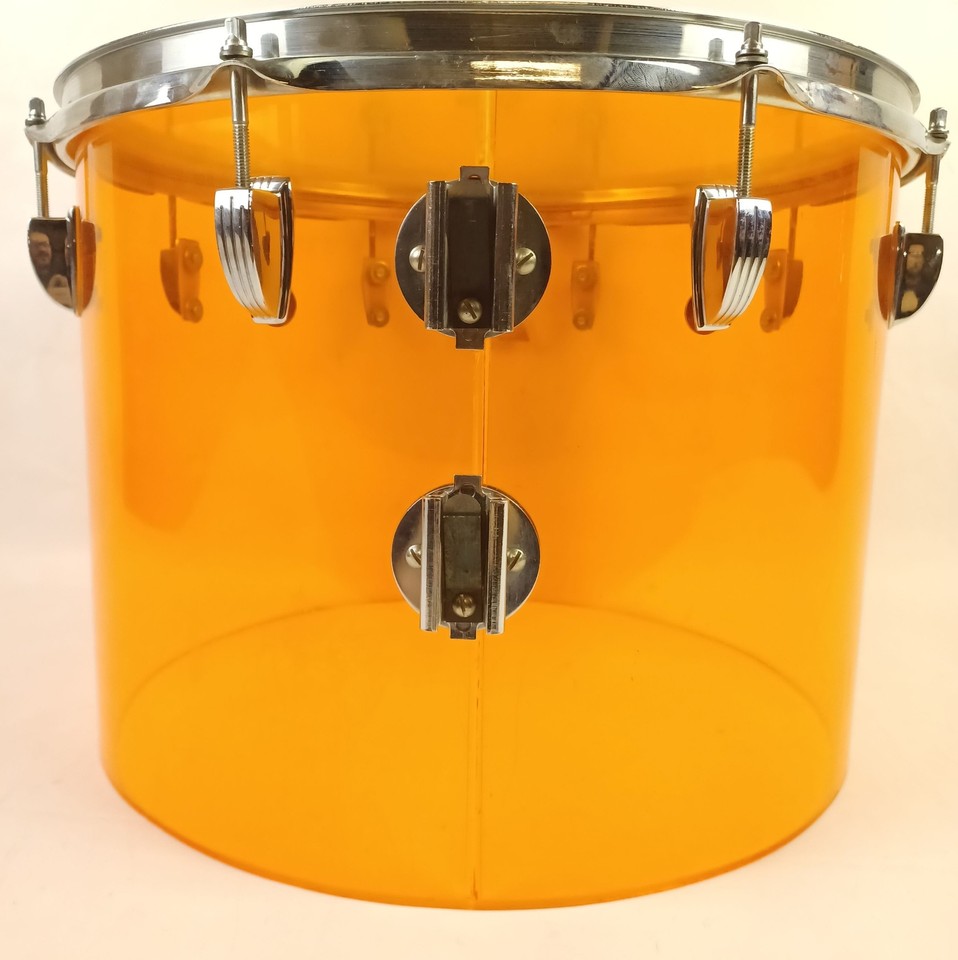Ludwig 12x16" Amber Vistalite Concert Rack Tom Drum Vintage 70s Blue ...