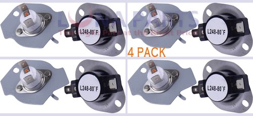 (4 PACK) 279769 3390291 3977394 WHIRLPOOL KENMORE DRYER THERMAL CUT-OFF ...