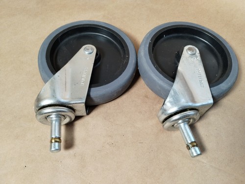 PAIR JC Faultless 5"x1” Utility Cart Wheel Casters - Both (non-locking ...